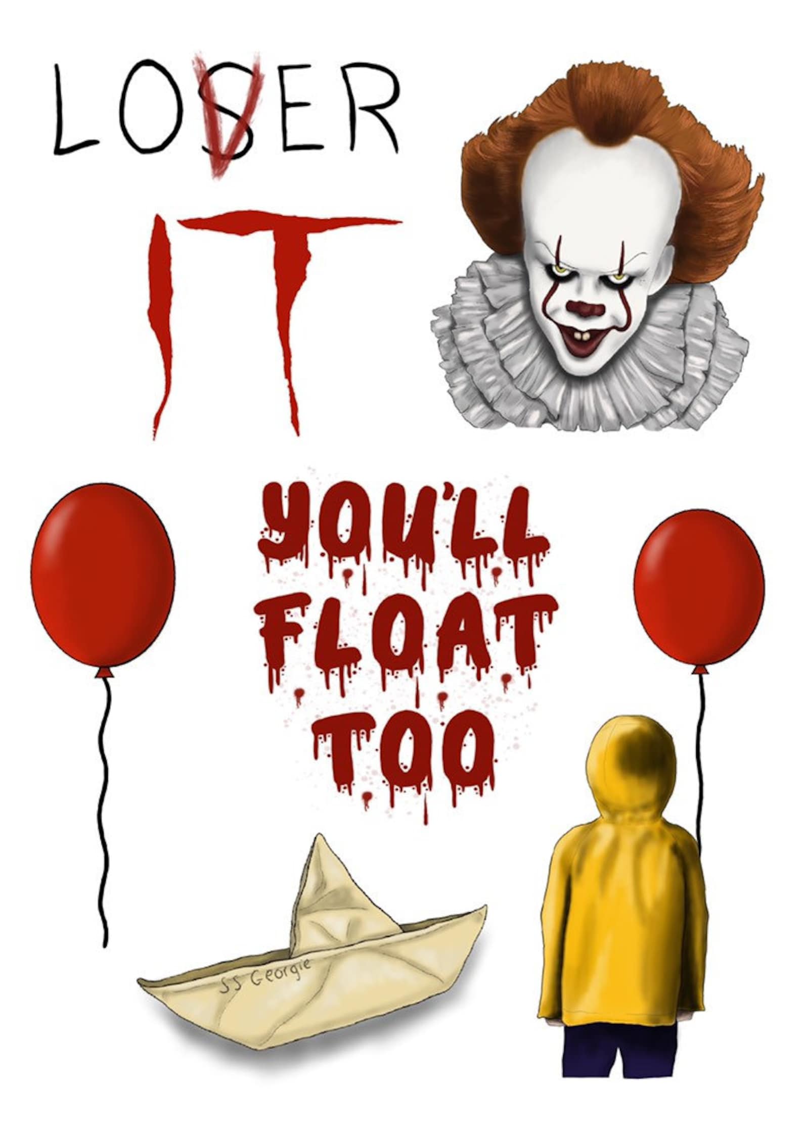 IT Pennywise Stickers Stephen King Horror Sticker Pack - Etsy