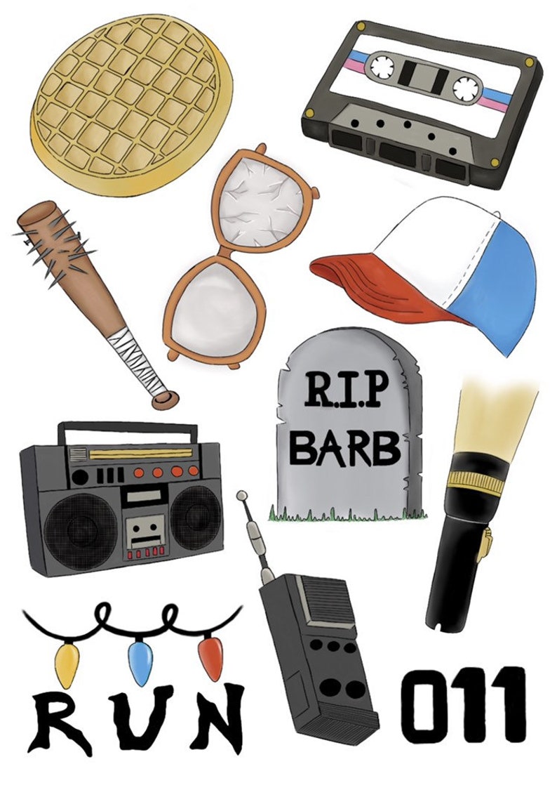 Stranger Things Sticker Set Set of 11 Decoration Stickers - Etsy