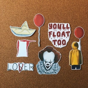 IT Pennywise Stickers Stephen King Horror Sticker Pack - Etsy