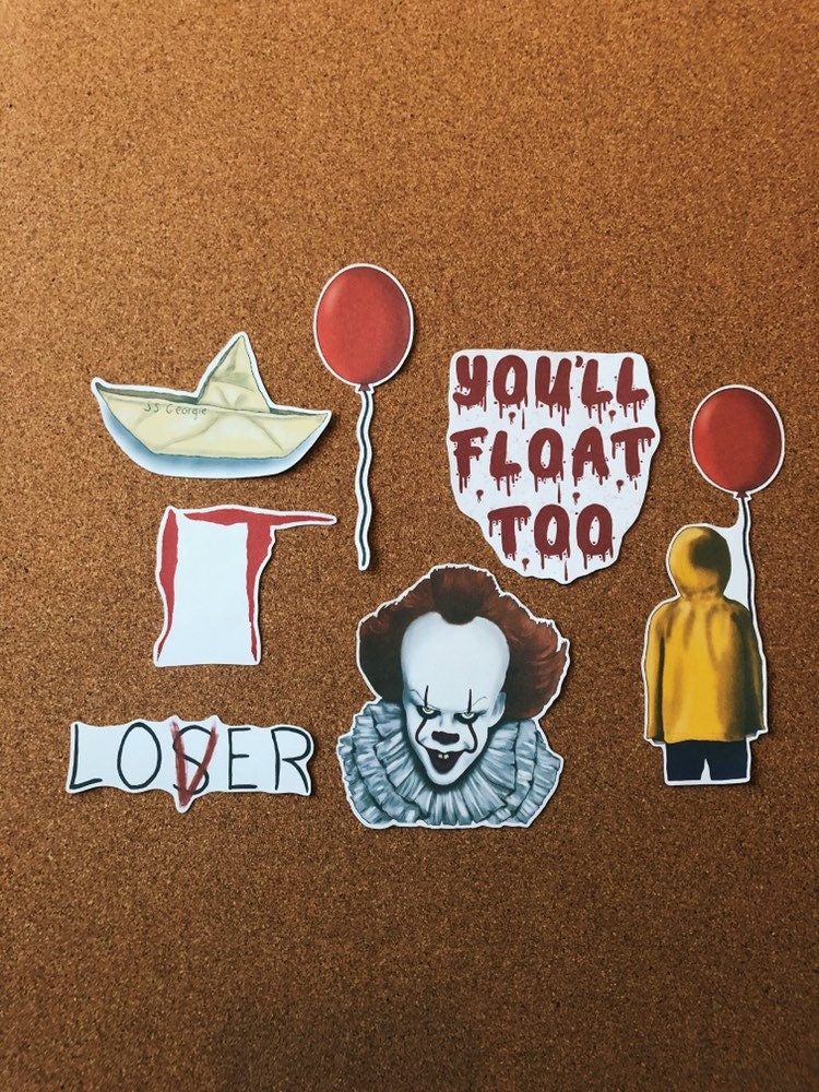 IT Pennywise Stickers Stephen King Horror Sticker Pack | Etsy