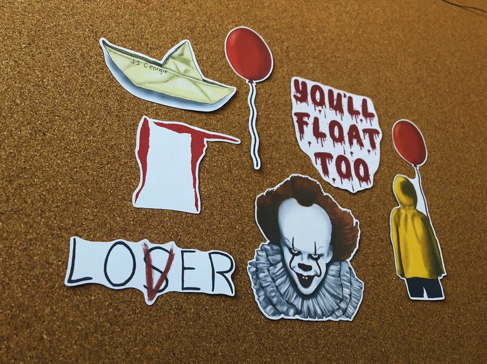 IT Pennywise Stickers Stephen King Horror Sticker Pack | Etsy