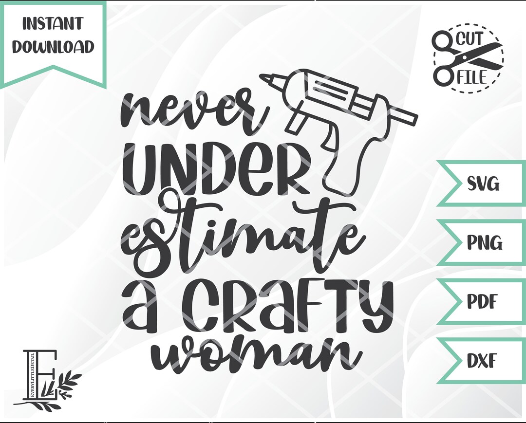 Crafty Woman Cut File // Craft Cut File // Svg Png Dxf Pdf // Instant ...