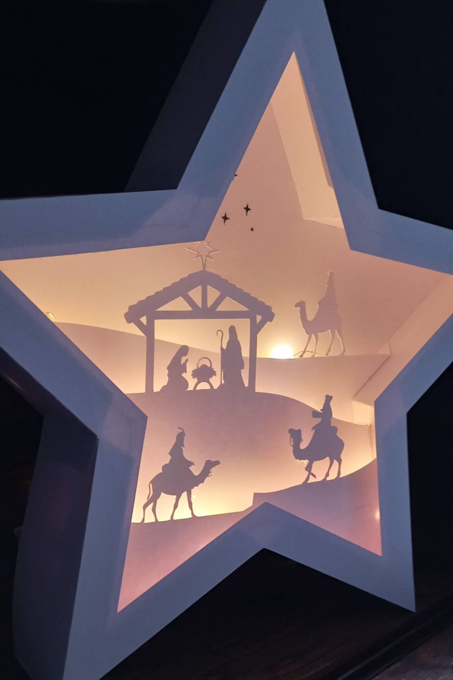 Star Shadow Box Cut File, Shadow Box, Nativity Scene, Svg Files for ...