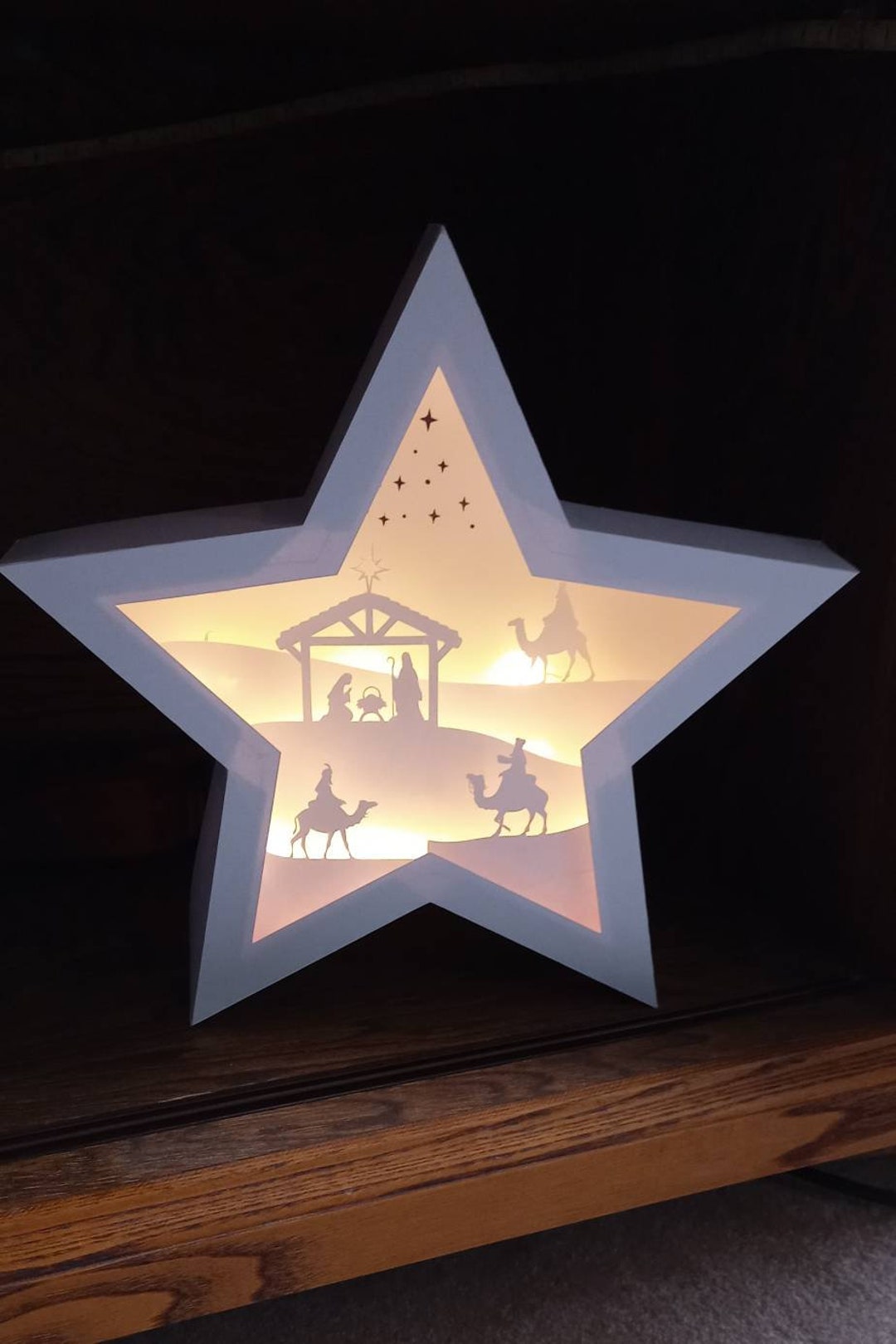 Star Shadow Box Cut File, Shadow Box, Nativity Scene, Svg Files for ...