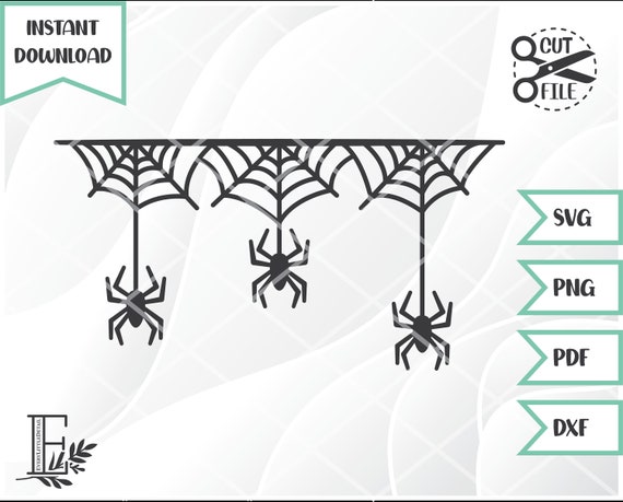 Spider Border Cut File // Halloween Cut File // Svg Png Dxf - Etsy