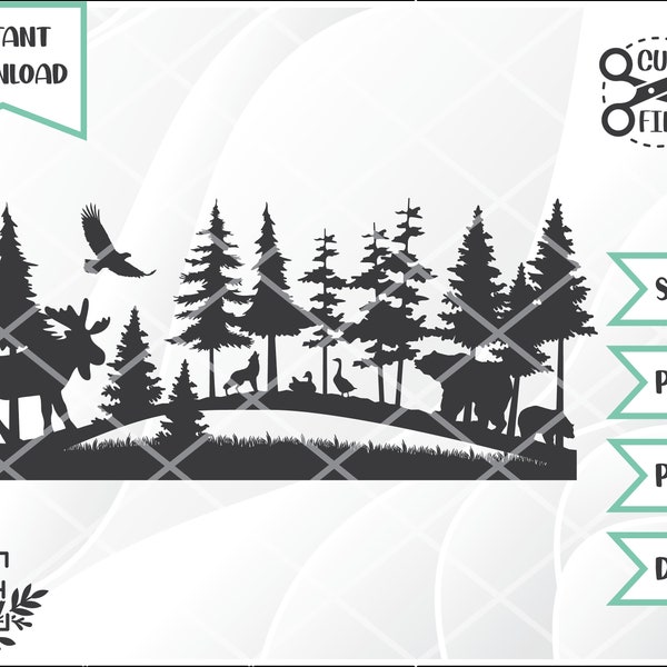 Nature Scene Svg - Etsy