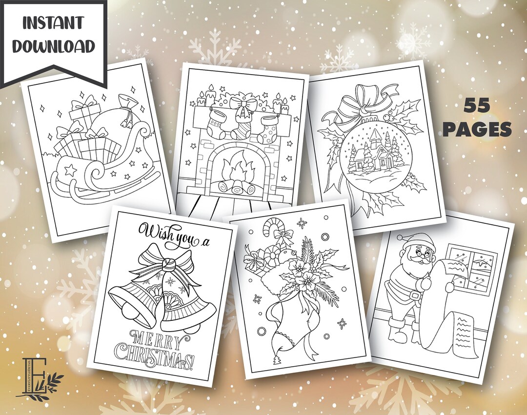Christmas Colouring Pages - Digital Download - Etsy