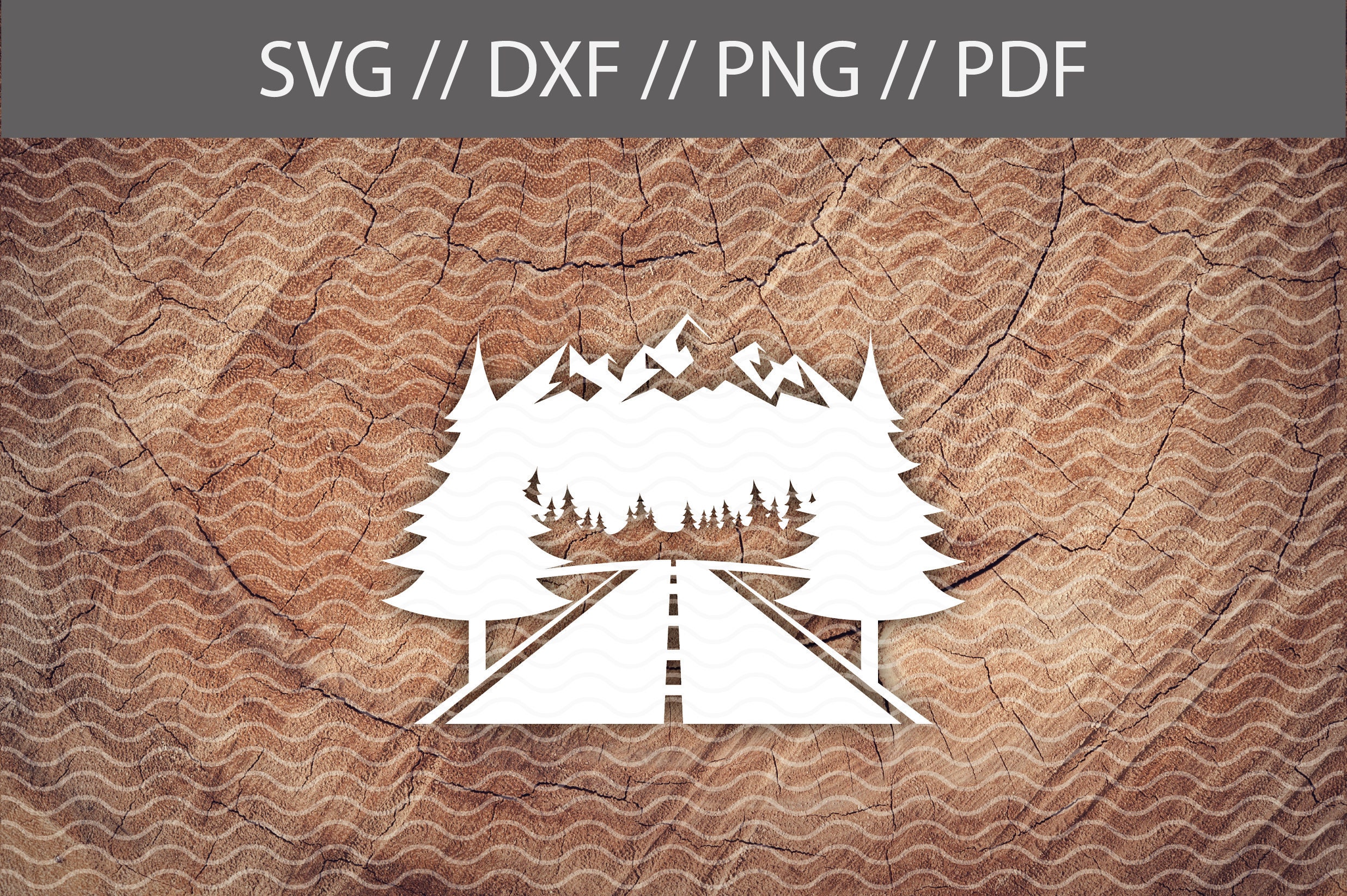 Open Highway Cut File // Outdoor Scene Cut File // Svg Png Dxf | Etsy