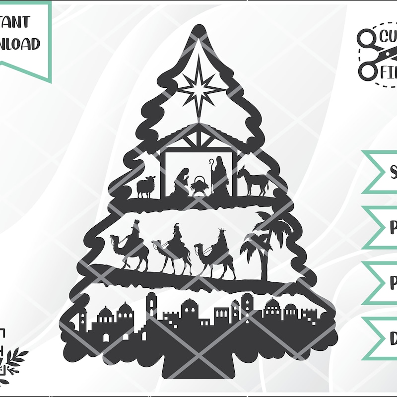 Christmas Nativity Svg - Etsy