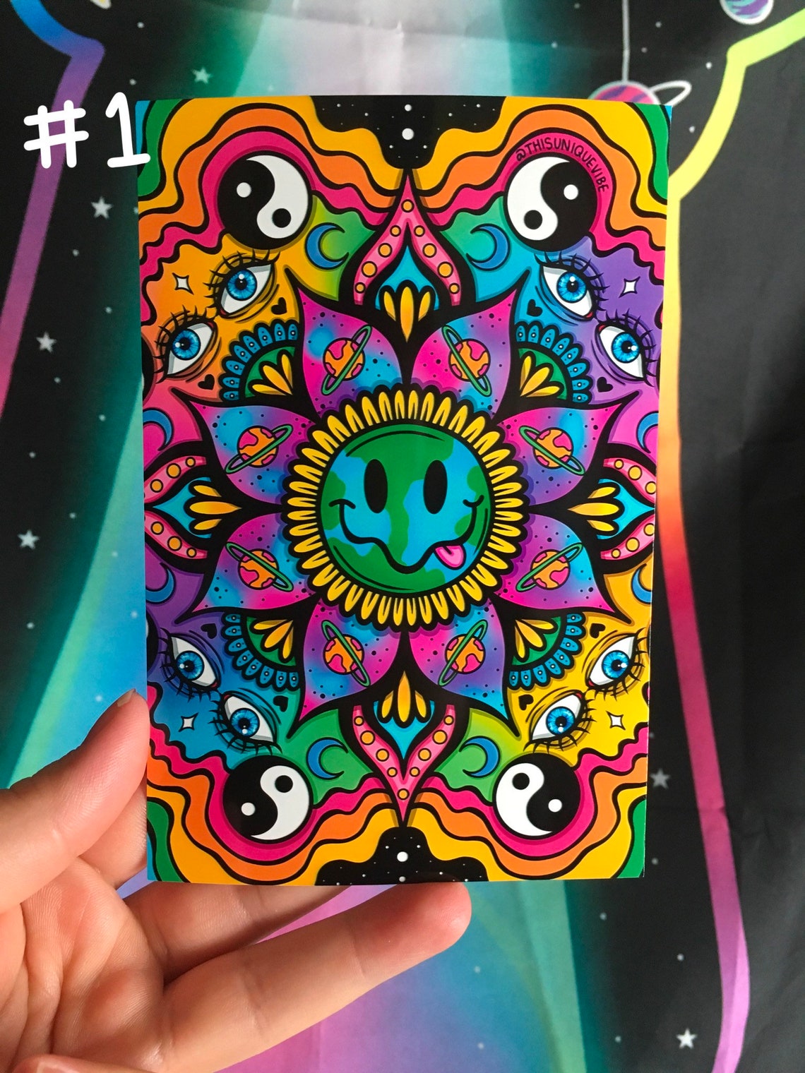 Mini Prints Trippy Prints Trippy Wall Art Hippie Wall - Etsy