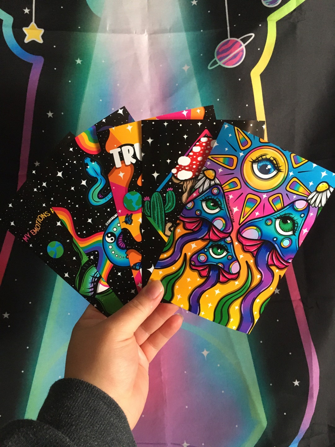 4x6 Mini Prints Trippy Prints, Trippy Wall Art, Hippie Wall Art, Trippy ...