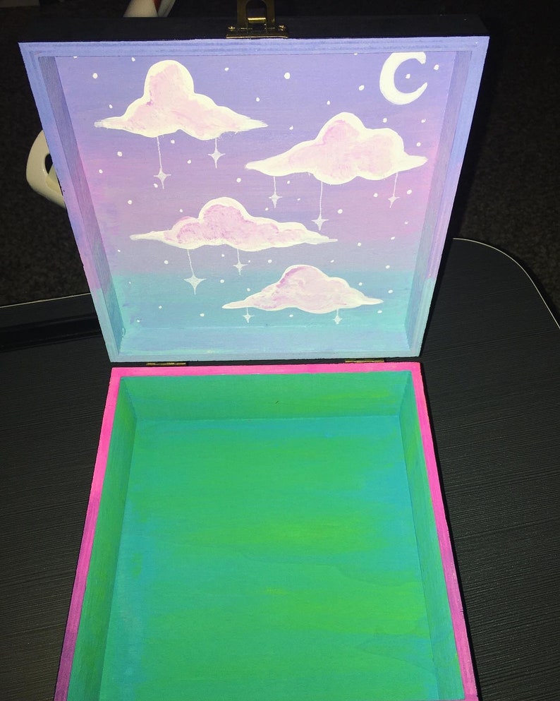 Skull Mothy Hand Painted Stash Box - Etsy