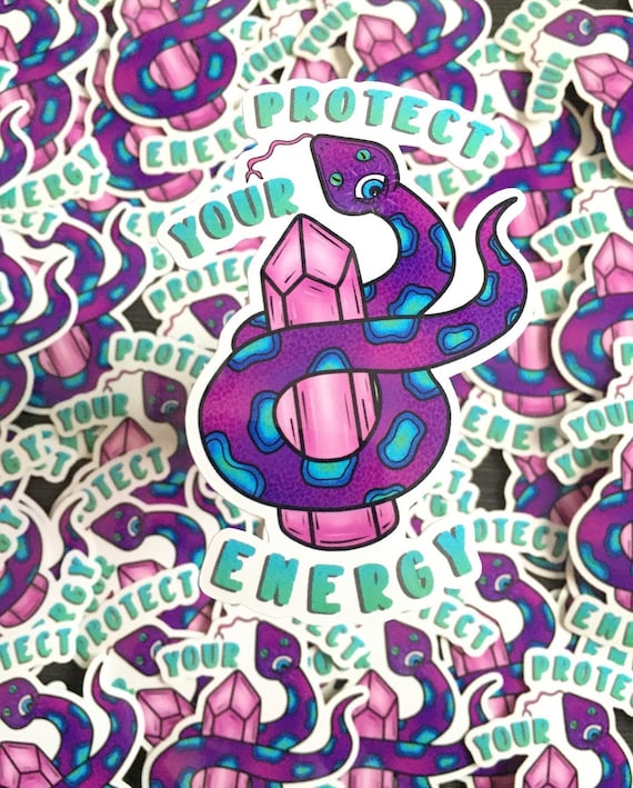 Protect Your Energy Sticker Trippy Art Trippy Sticker - Etsy
