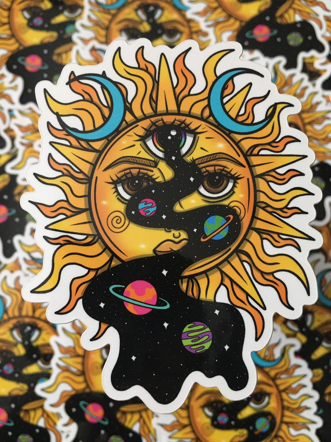 Sun Drip Sticker - Etsy