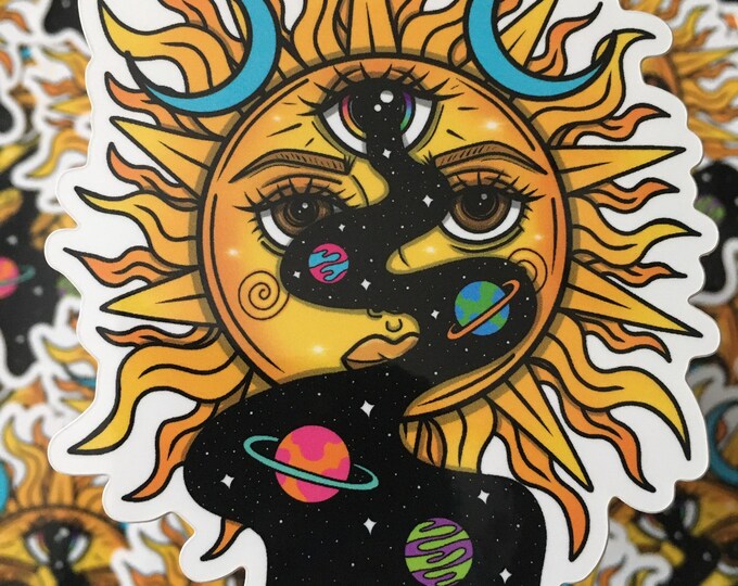 Sun Drip Sticker - Etsy