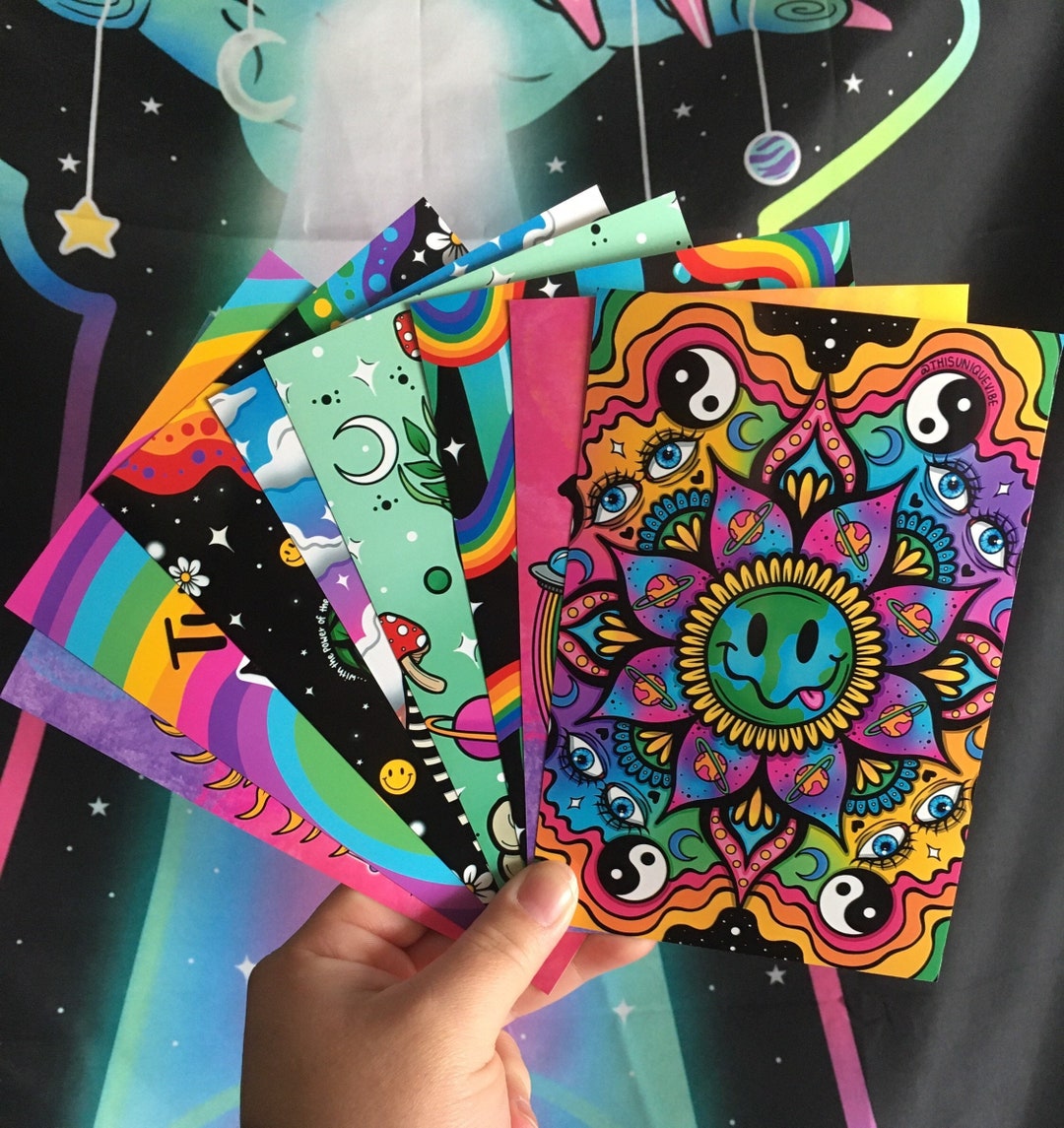 Mini Prints | | Trippy Prints, Trippy Wall Art, Hippie Wall Art, Trippy ...