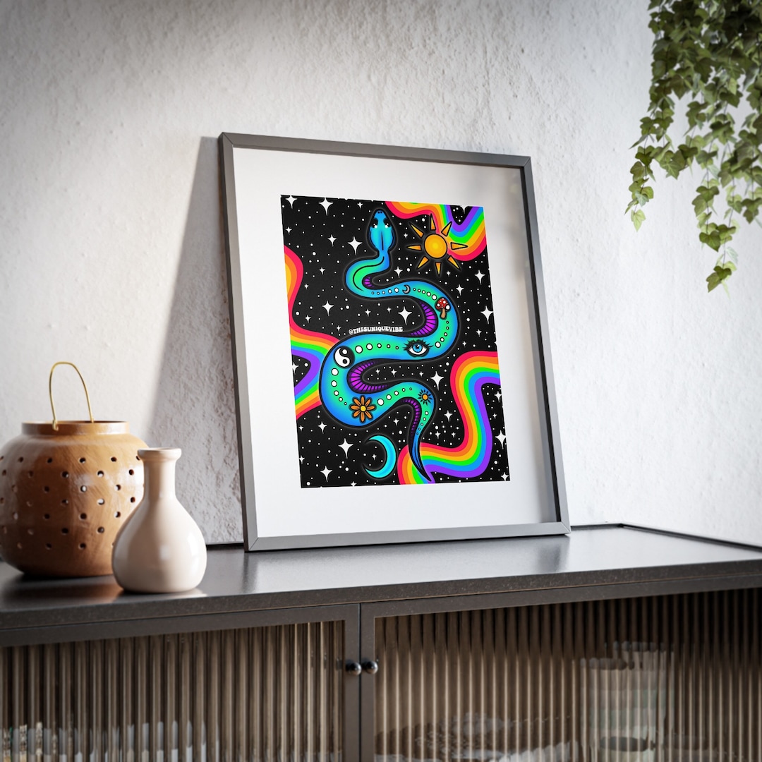 Trippy Snake Print | Trippy Prints, Trippy Art, Trippy Wall Art, Hippie ...
