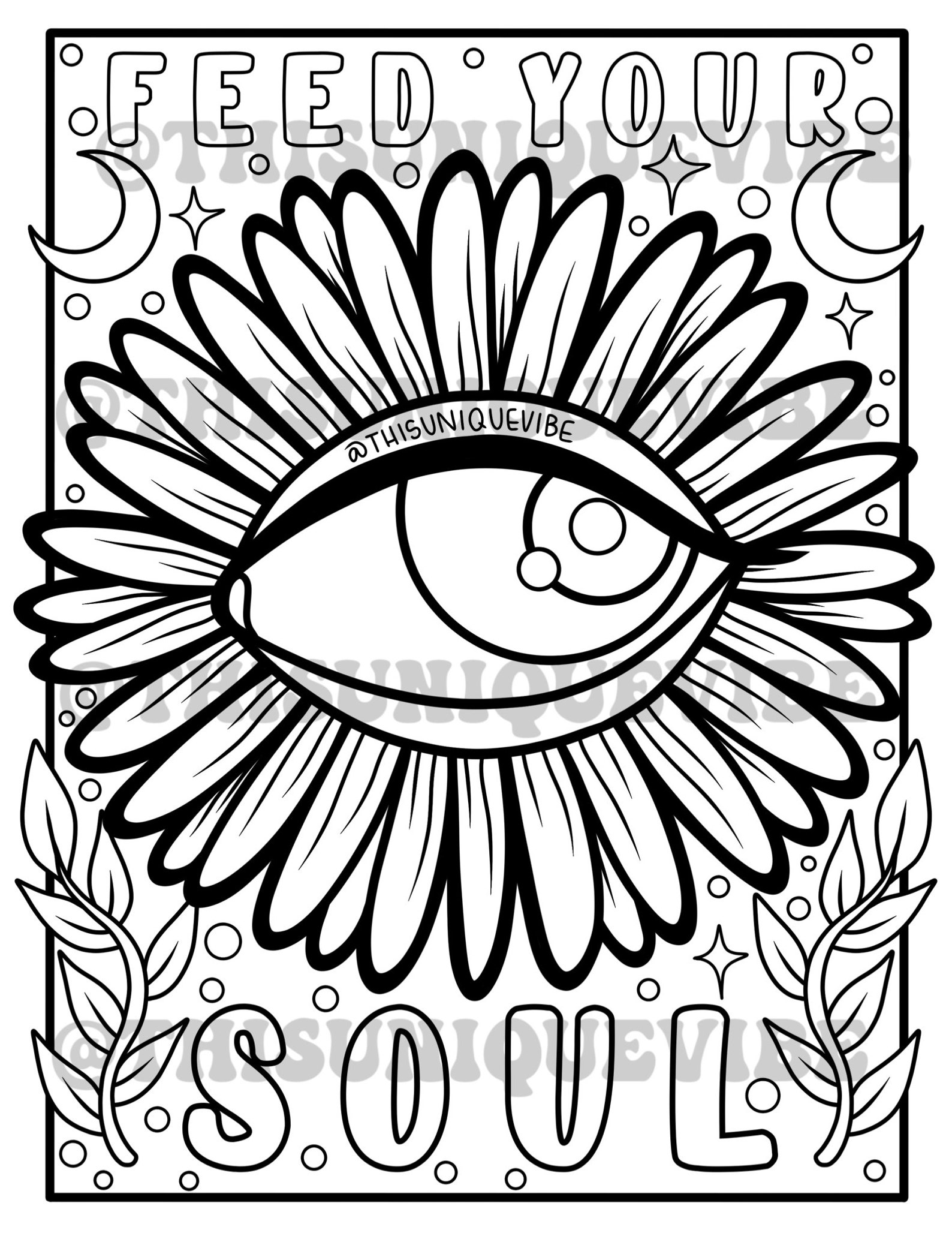 Feed Your Soul Coloring Page (printable) - Etsy