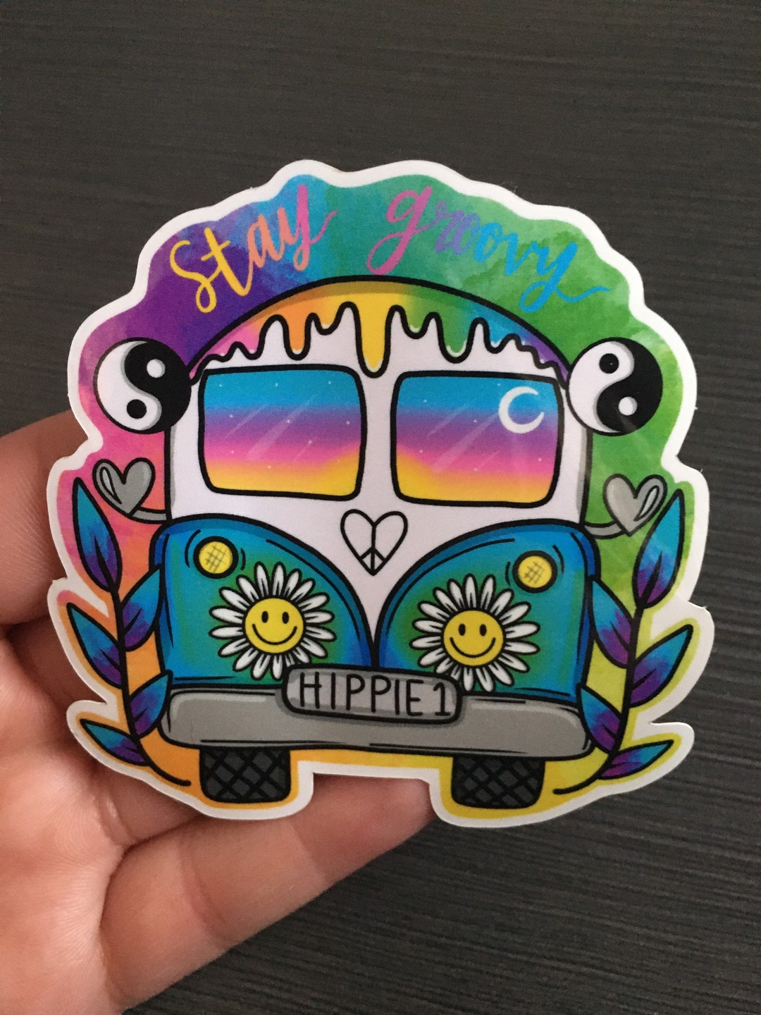 Stay Groovy Sticker Vinyl Sticker Hippie Sticker Trippy - Etsy
