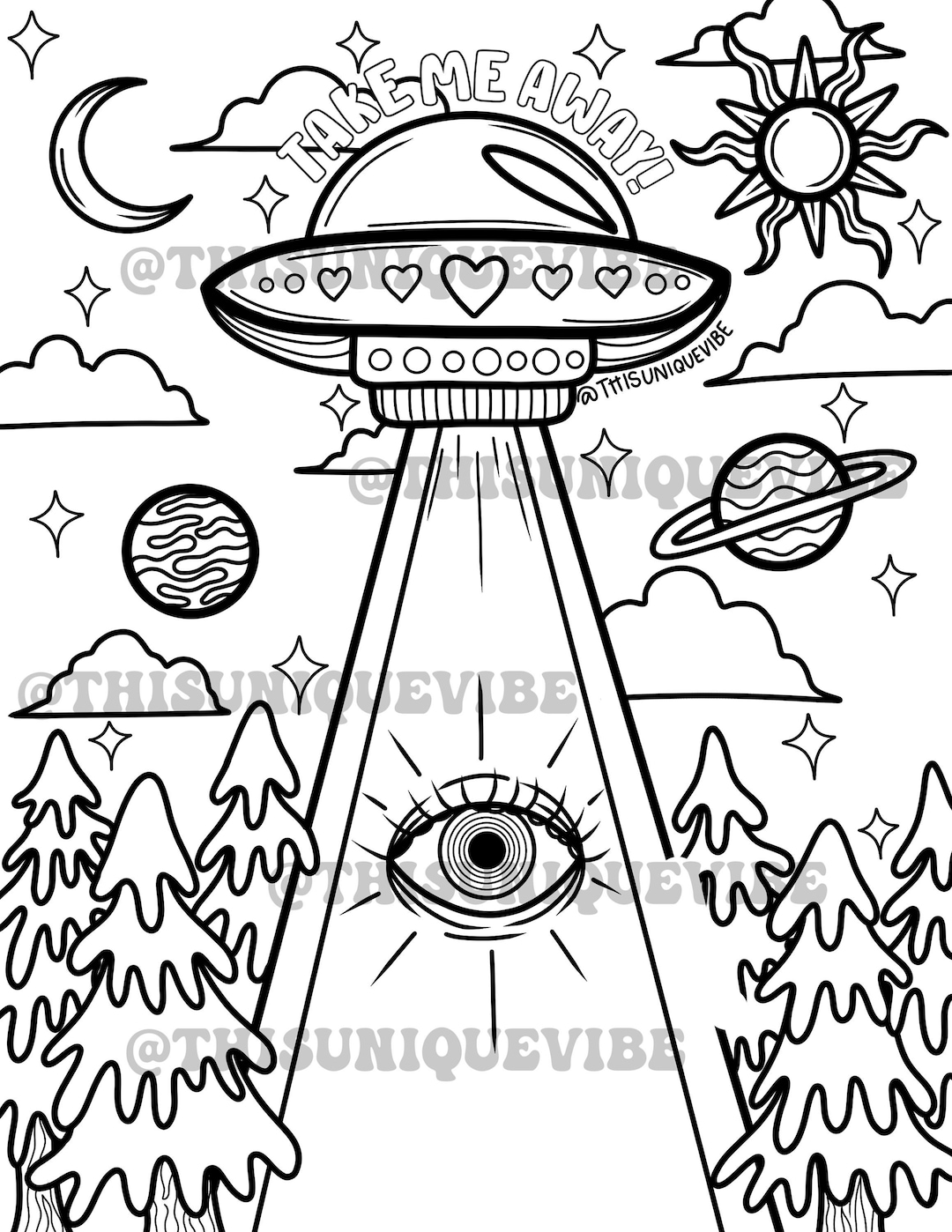 Take Me Home Coloring Page (printable) Adult Coloring Page, Coloring ...