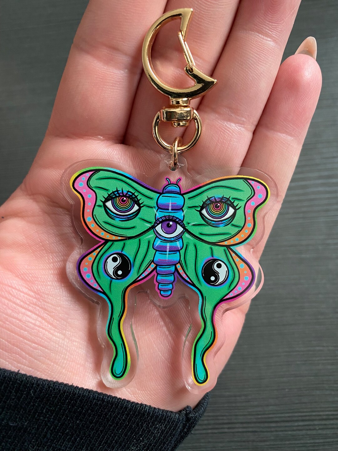 Mothy Acrylic Keychain - Etsy