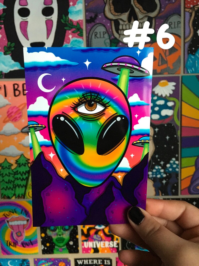 Mini Prints | | Trippy Prints, Trippy Wall Art, Hippie Wall Art, Trippy ...
