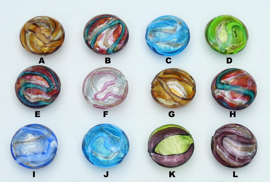 Genuine Murano Glass, 35mm Venetian Beads, Large Focal, Italian Made ...