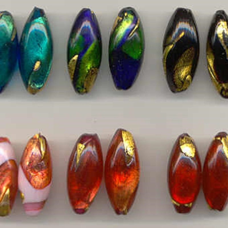 Gold Glass Beads - Etsy