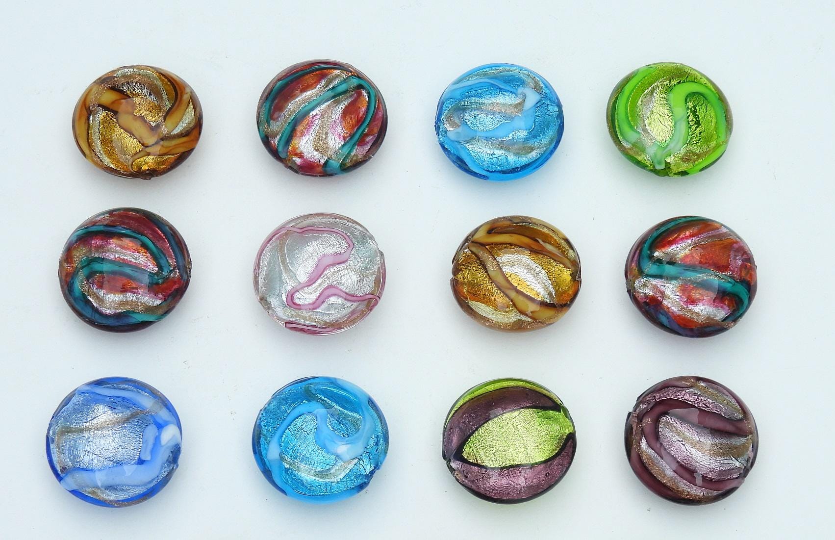 Genuine Murano Glass, 35mm Venetian Beads, Large Focal, Italian Made ...