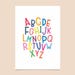 Colorful Alphabet Poster, Educational Wall Art Printable, Homeschool ...