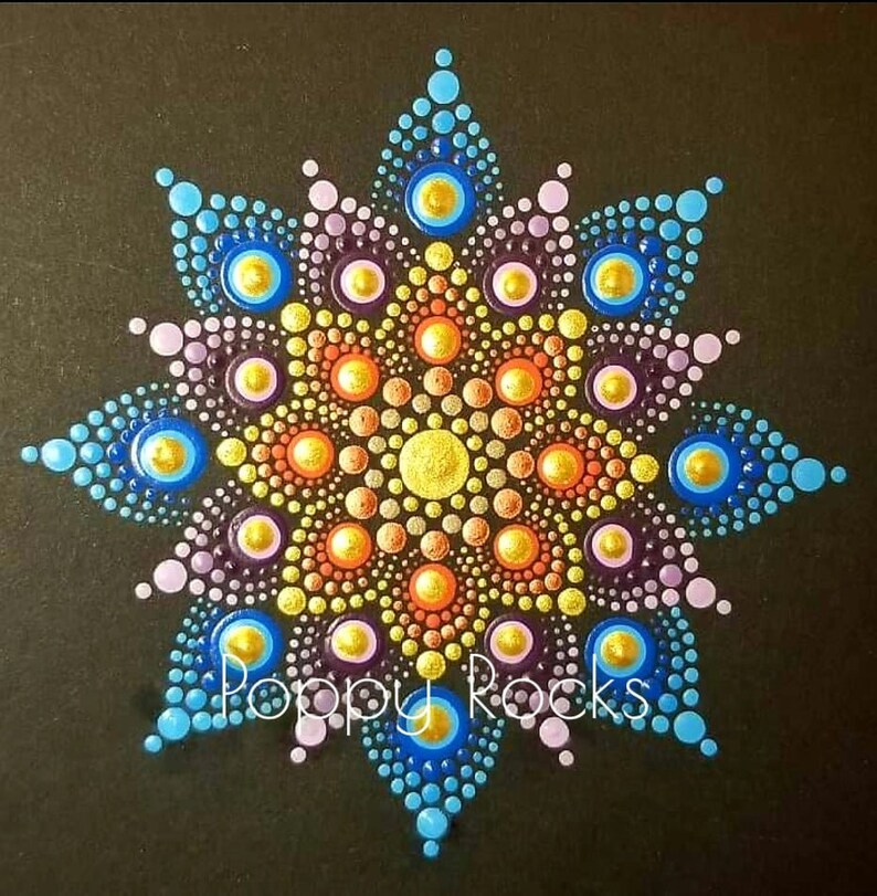 Fantasy Flower Dot Mandala Pattern - Etsy