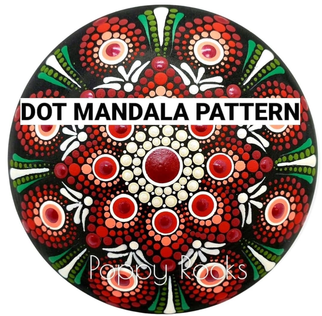 Christmas Flower UPDATED Dot Mandala Pattern - Etsy