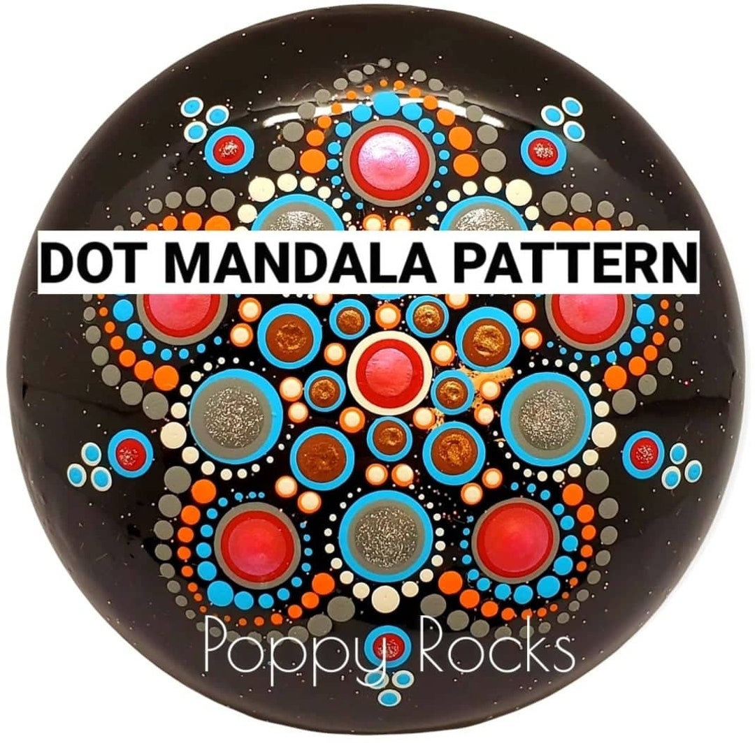 Blue Raspberry 3" UPDATED Dot Mandala Pattern - Etsy