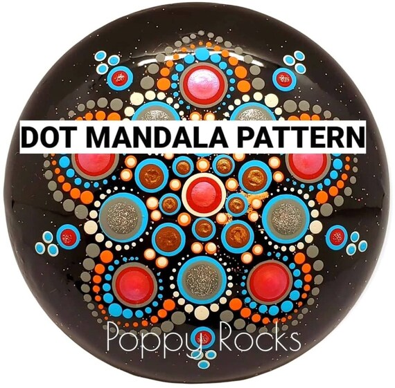 Blue Raspberry 3 UPDATED Dot Mandala Pattern - Etsy