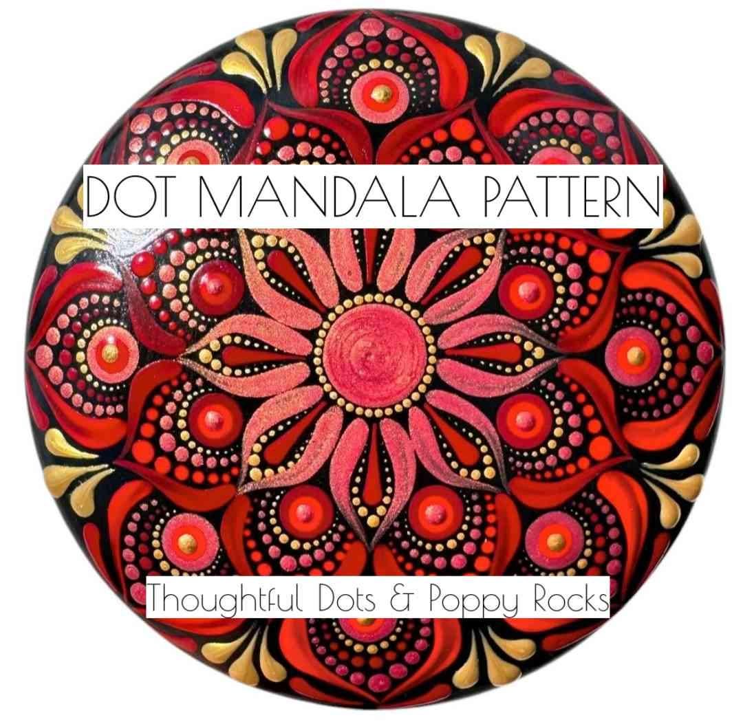 JANUARY BIRTHSTONE 6" Dot Mandala Pattern - Etsy