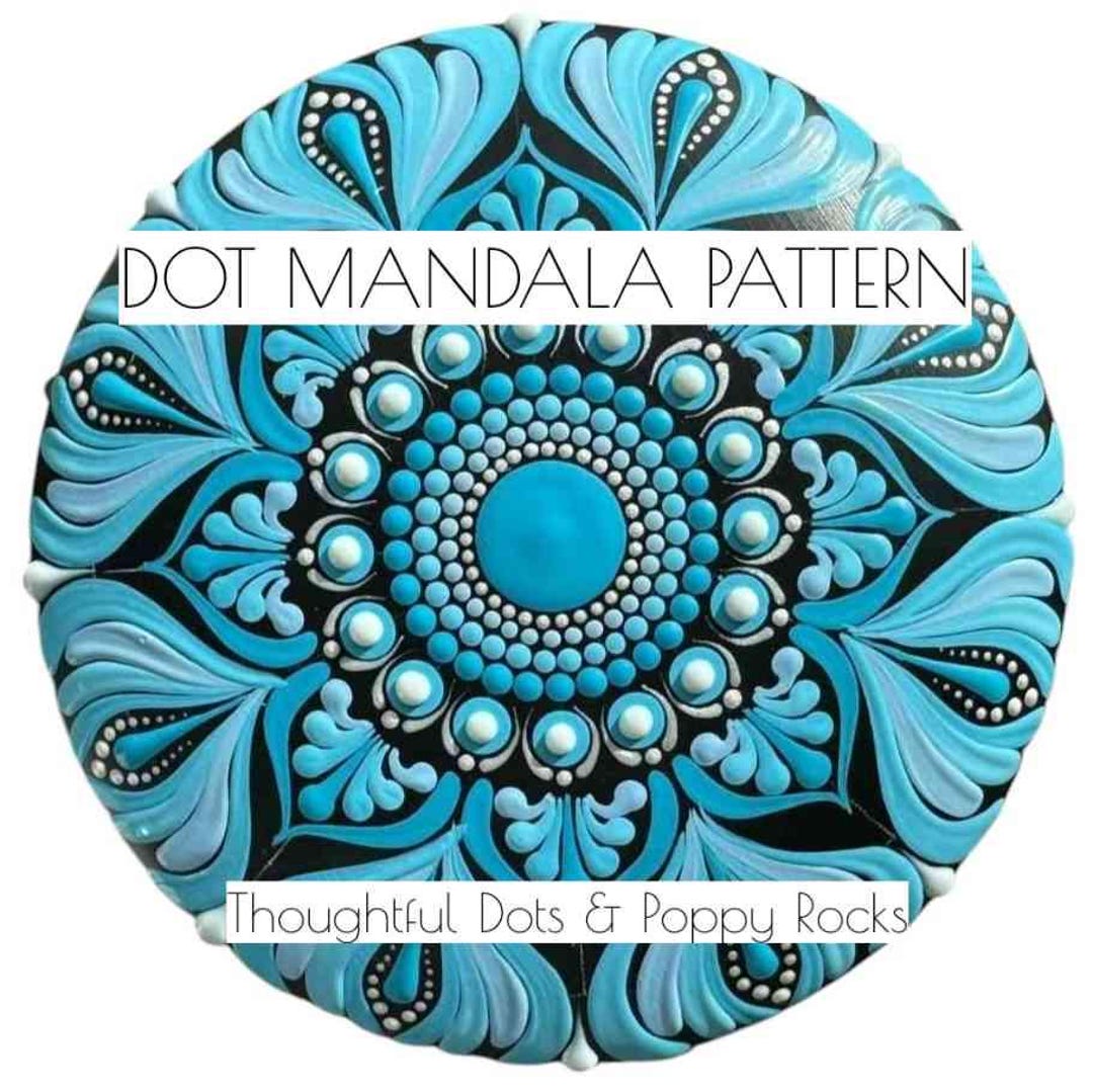 MARCH BIRTHSTONE 6" Dot Mandala Pattern - Etsy