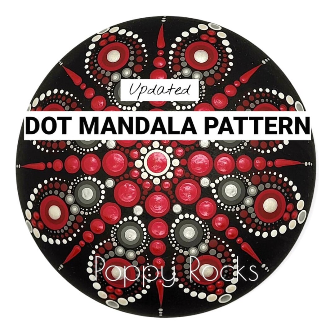 Festive Flower UPDATED Dot Mandala Pattern - Etsy