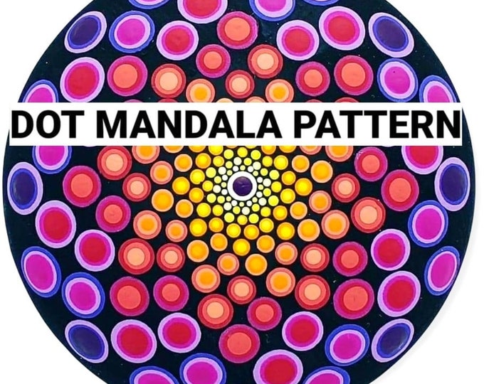 Rainbow Spiral Dot Mandala Pattern - Etsy Canada