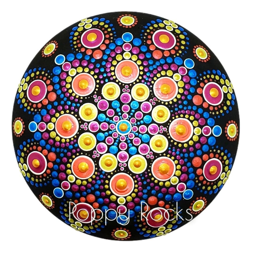 Electric Blue Dot Mandala Pattern - Etsy