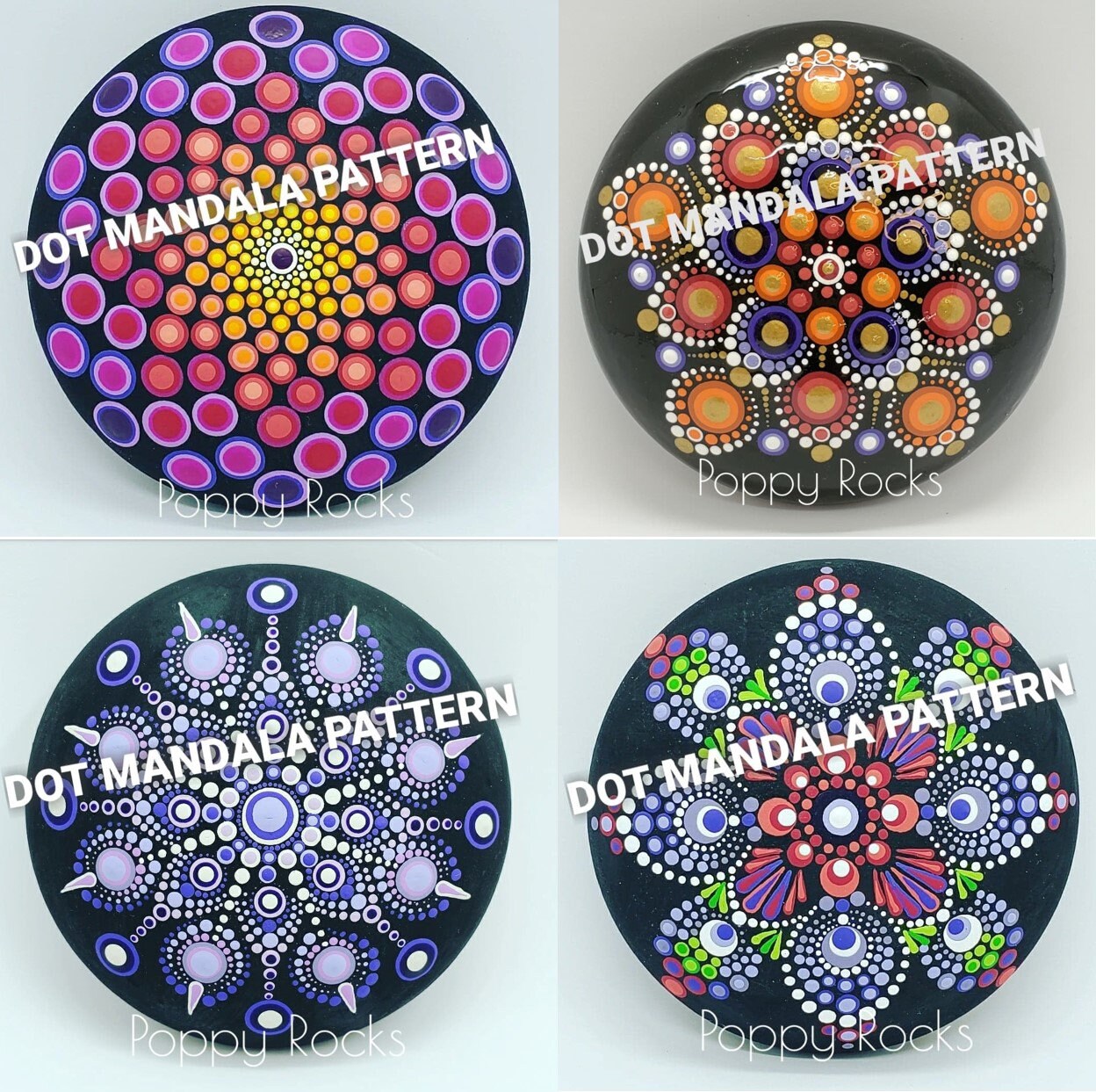 BONUS PACK 4 Dot Mandala Patterns | Etsy