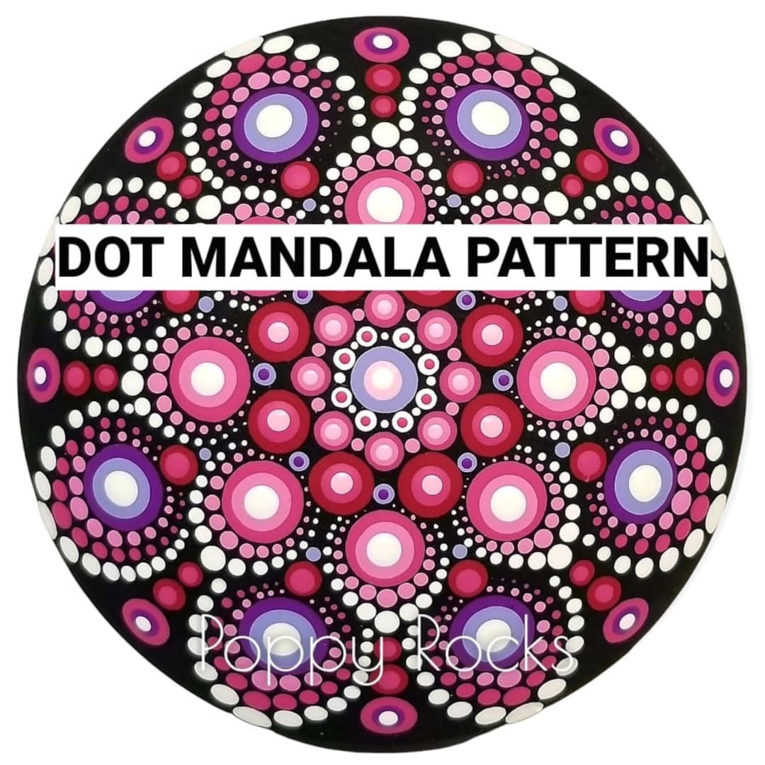 Flowering Fuchsia UPDATED Dot Mandala Pattern - Etsy