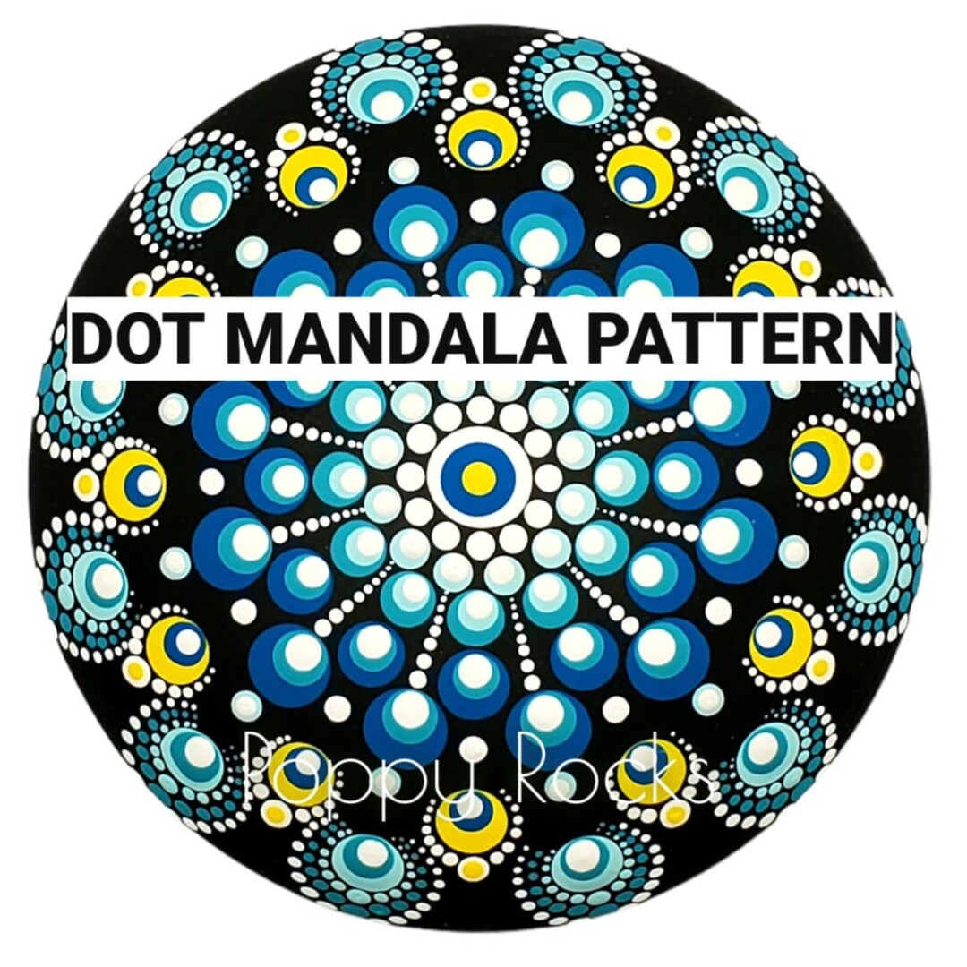 Blue Moon Dot Mandala Pattern - Etsy