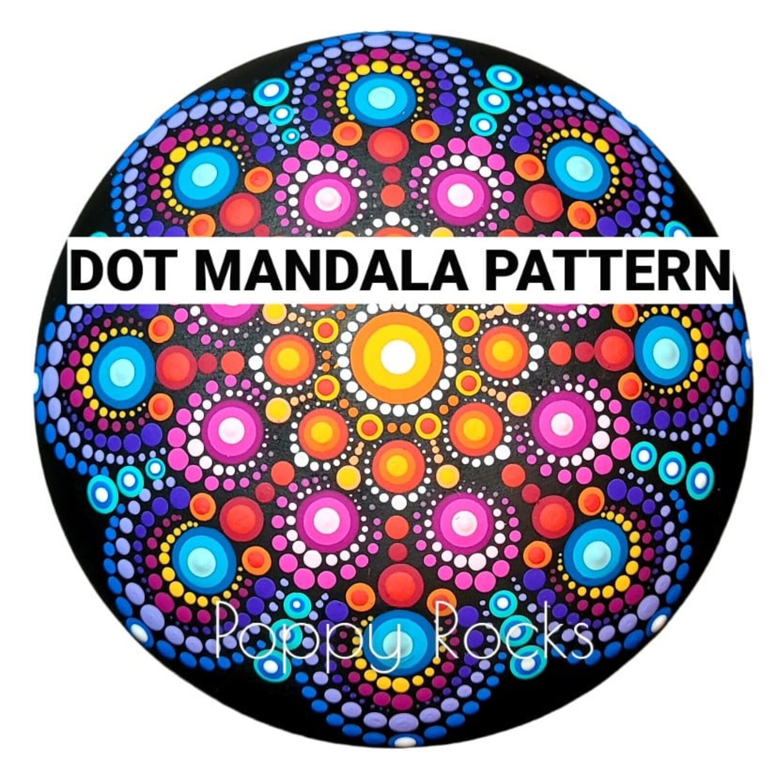 Carnival Lights Dot Mandala Pattern - Etsy