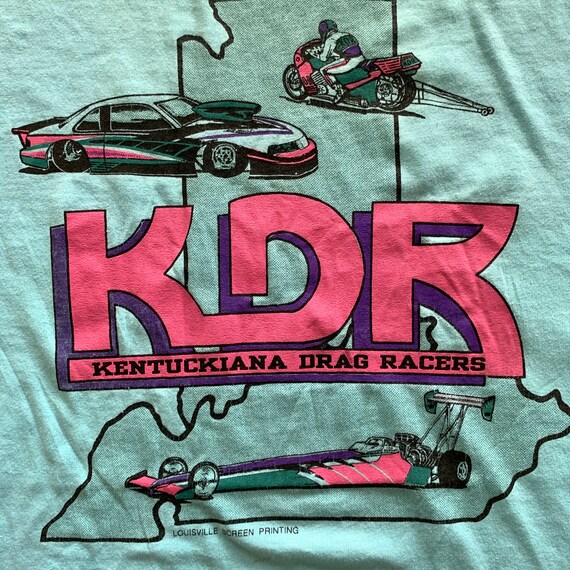 Vintage Early 1990s Drag Racing T-Shirt Size Large - Gem
