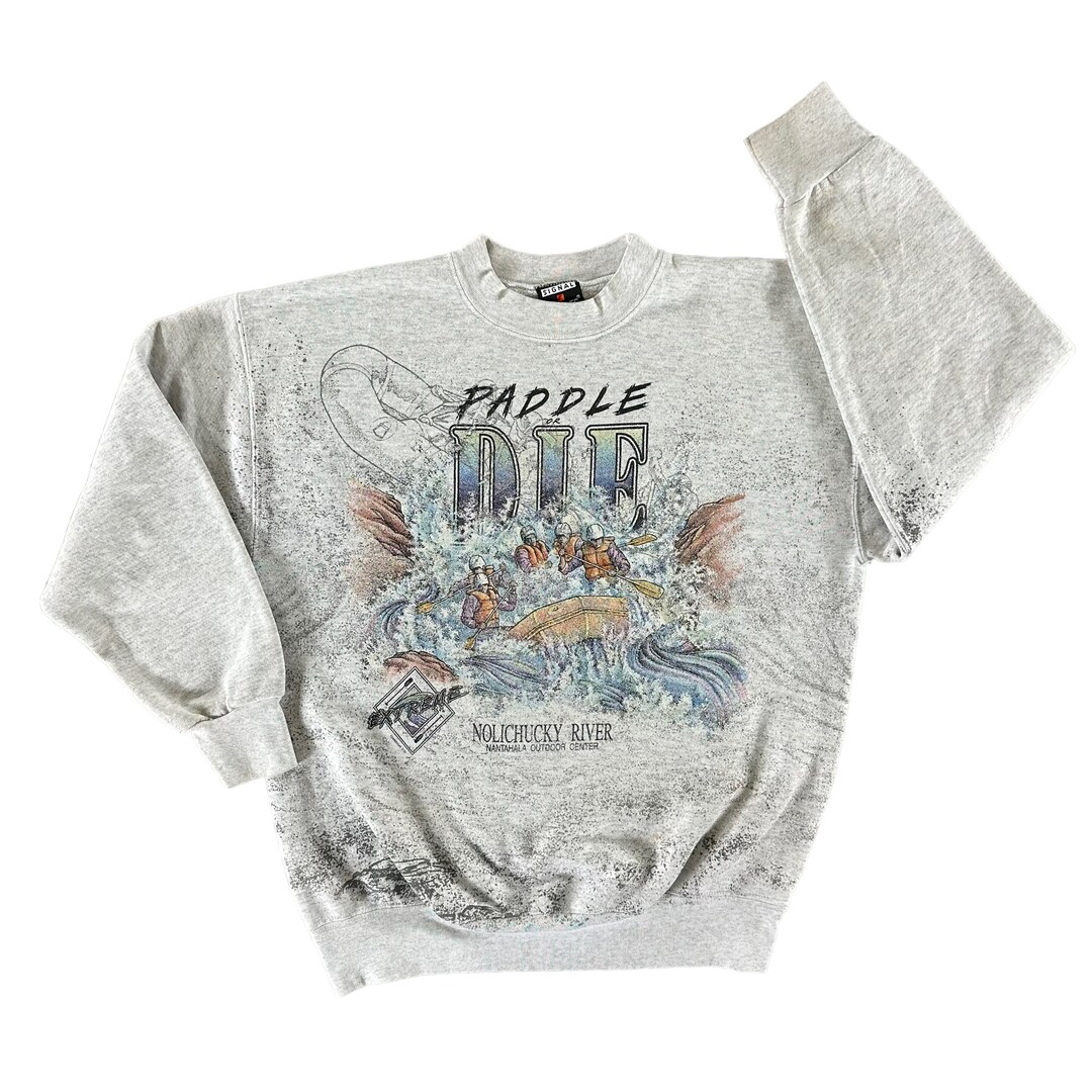 Vintage 1990s Paddle or Die Sweatshirt Size Large - Etsy
