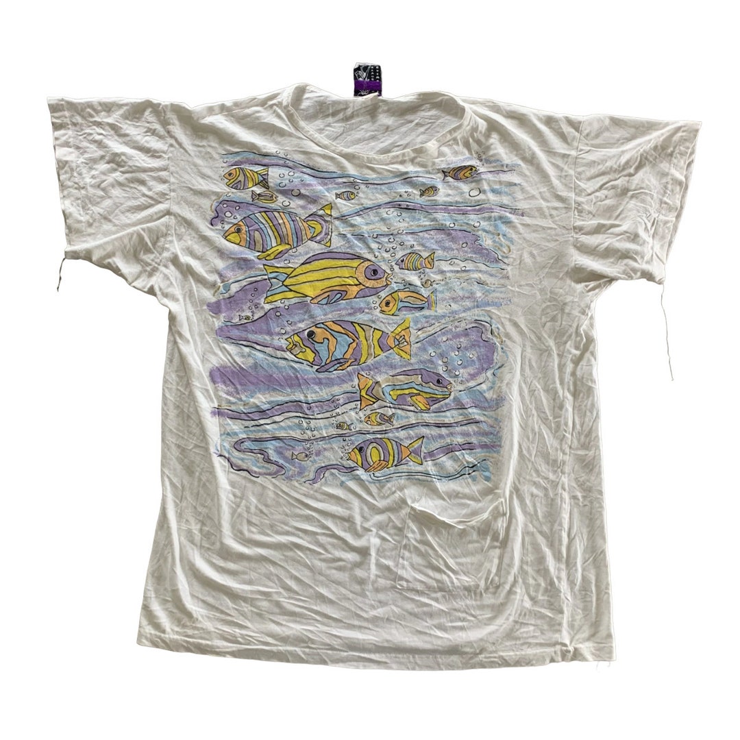 Vintage 1990s Fish Sleep T-shirt Size OSFA - Etsy