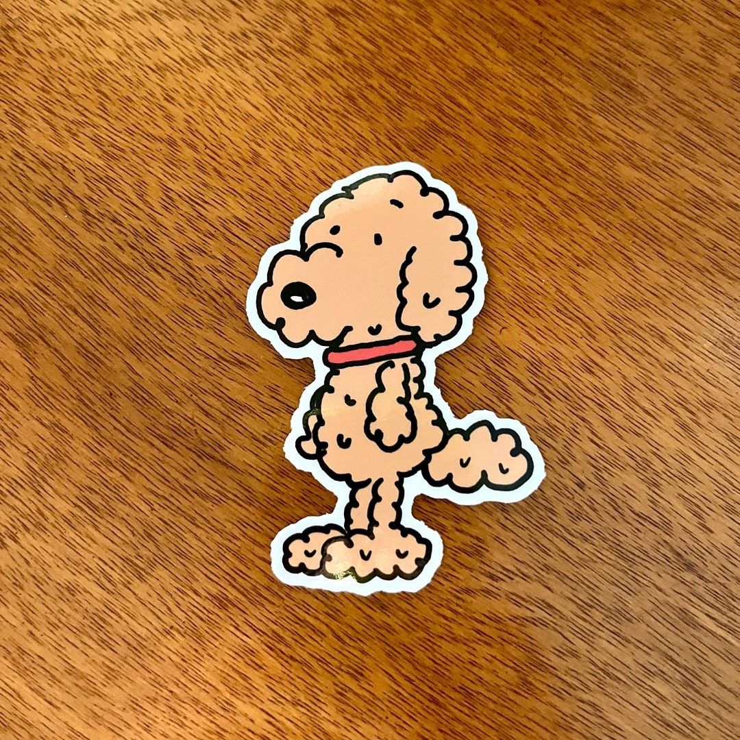 Goldendoodle Cartoon Glossy Vinyl Sticker - Etsy