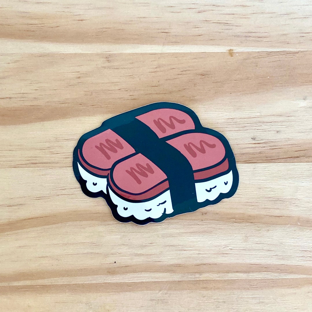 Hawai'i Spam Musubi Nigiri Vinyl Glossy Sticker - Etsy