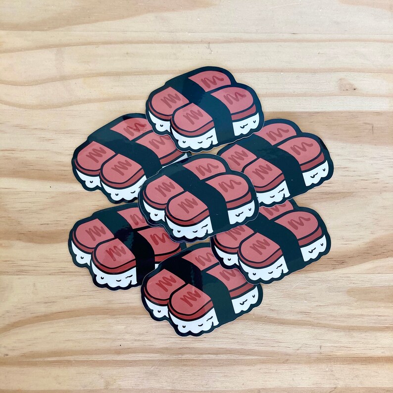 Hawai'i Spam Musubi Nigiri Vinyl Glossy Sticker - Etsy