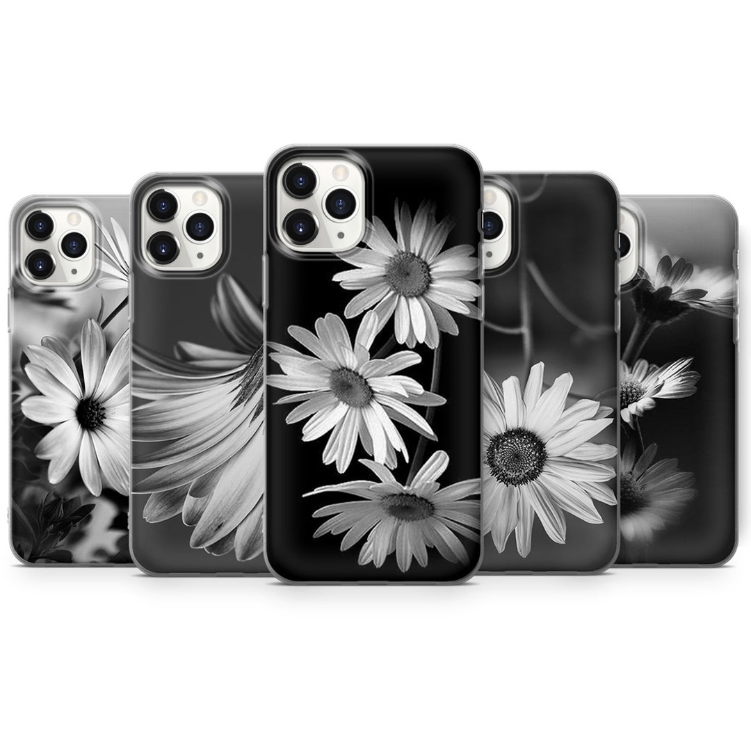 Flower Black and White Flower Fragments Phone Case for iPhone Cover 5S ...